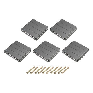 Light Switch Wall Push Button 4 Gang 2 Way Grey 250V 10A 86mmx86mm Pack ...