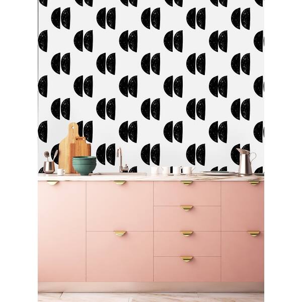 Geometric Half Moons Removable Wallpaper - Bed Bath & Beyond - 33275240