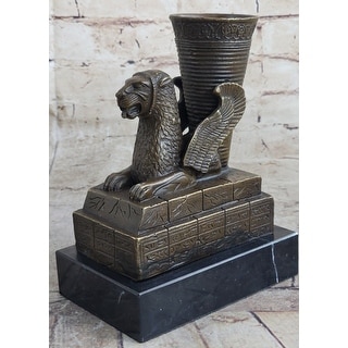 Persian Persepolis Griffon Dragon Bird Candle Holder Bronze Bookend ...
