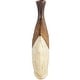 Brown Ceramic Vase with Embedded Details and Capiz Shell Accents - Bed ...