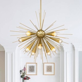 Modern 10-Light Sputnik Sunburst Chandelier - Bed Bath & Beyond - 37366765