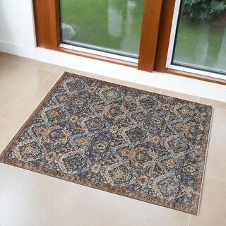 Casual Style Rectangle Rug with Botanical Pattern - 60' X '36' X '0.39 ...