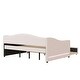 Teddy Fleece Upholstered Daybed with Light and Trundle - Bed Bath ...