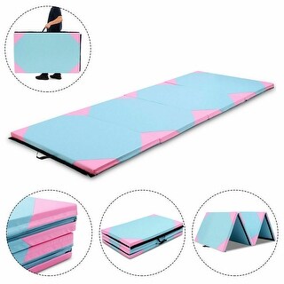 Gymax 4'x10'x2'' Gymnastics Mat Thick Folding Panel Gym Fitness ...