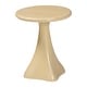 Aponi Marbled Resin End Table - Sculptural Side Table with Round Top ...