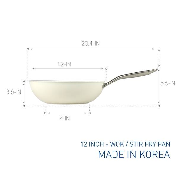 TECHEF ValenCera - 12 Inch Wok/Stir-Fry Pan with Cover - Bed Bath ...