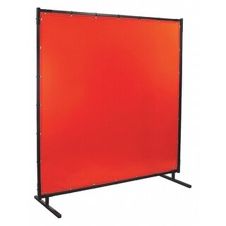 Steiner Welding Screen: Vinyl, 6 ft Ht, 6 ft Wd, Orange, 1 in Frame ...