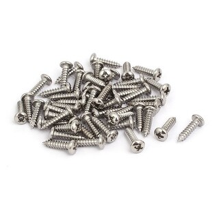 M4x16mm 304 Stainless Steel Phillips Round Pan Head Self Tapping Screws ...