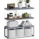Floating Shelves with Wire Basket,Bathroom Wall Shelves,3-Pack - Bed ...