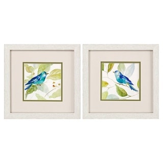 Blue Bird on Branch S/2 Framed Art Under Glass - Bed Bath & Beyond ...