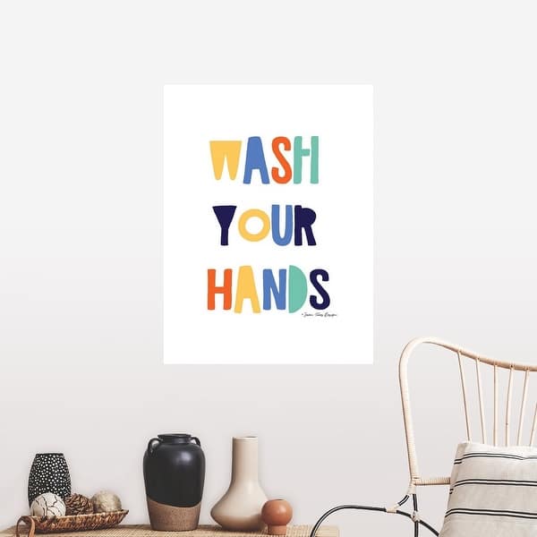 "Wash Your Hands" Poster Print - Multi - Bed Bath & Beyond - 28355471