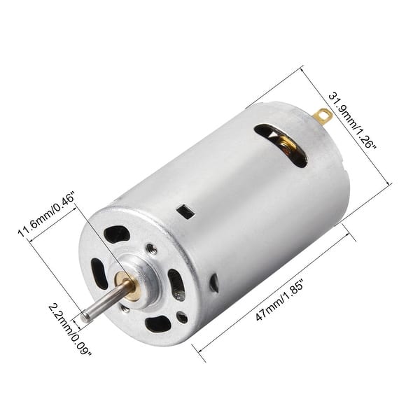 DC Motor 12V 11500RPM 0.17A Electric Motor Round Shaft for RC Boat Toy ...