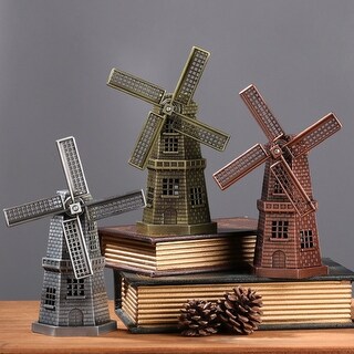 Windmill Model Rotatable Exquisite Workmanship Vintage Style Antique ...