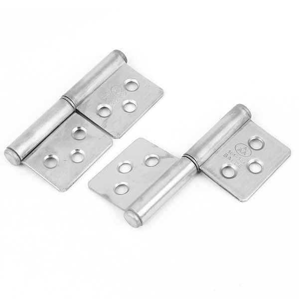 Unique Bargains Furniture Cabinet Window Door Stainless Steel Flag Type ...