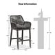 PURPLE LEAF 2 Set of Modern Bar Stool with Backrest and Arm,Upholstered ...