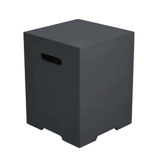 Dark Gray Elementi Square Propane Tank Cover - ONB01-109DG - 15.7" x 15 ...
