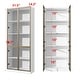 Tall Modular Display Storage Cabinet Bookcase w/Light Home Office - Bed ...