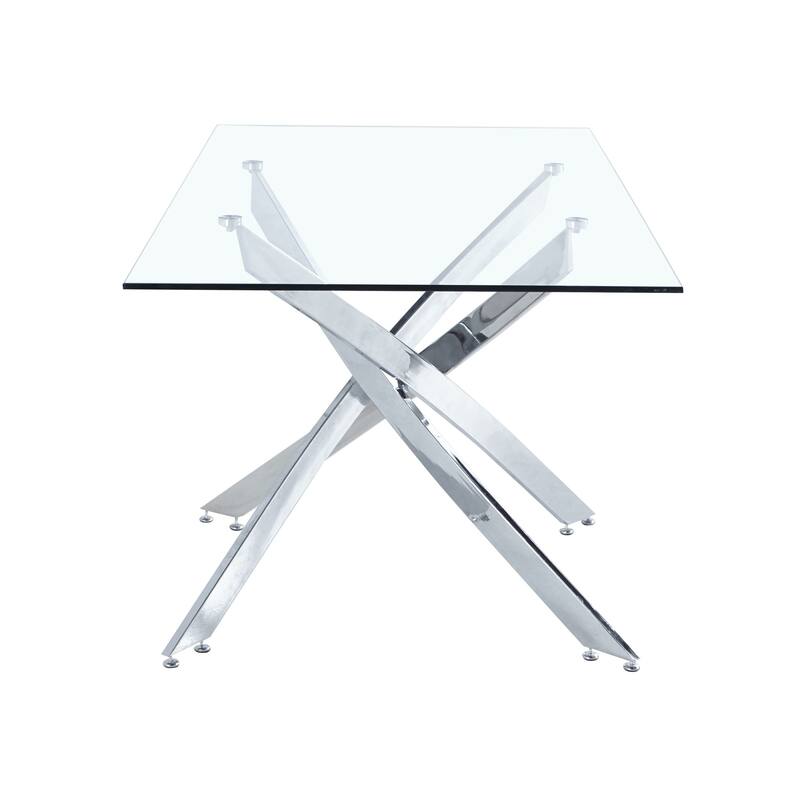 Glass Star Table (Rectangle) - Overstock - 36530464