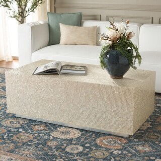 SAFAVIEH Scarlett Rectangular Prism Coffee Table - 48"W x 24"D x 17"H ...