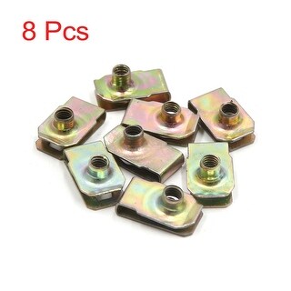 8Pcs Thread Hole Metal Fastener U-Type Clips Retainers Rivets Bumper ...