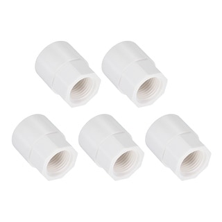 PVC Pipe Fitting Female Thread Socket Straight Connector White - Bed ...