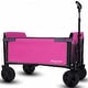 All-in-One Convertible Folding 4-Wheel Trolley with Bench Seat and Dog Leash - Heavy Duty ...