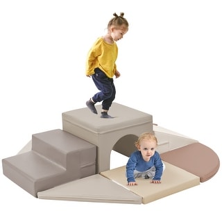 9 in 1 Soft Climb and Crawl Foam Playset, Safe Soft Foam Nugget Block ...