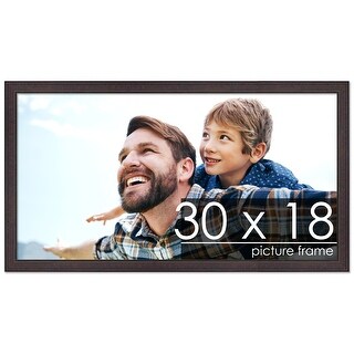 30x18 Distressed/Aged Mahogany Complete Wood Picture Frame with UV ...