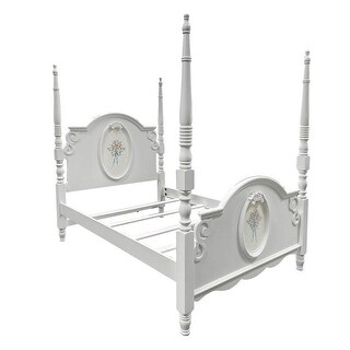 Acme Flora FULL BED W/POSTER White Finish - Bed Bath & Beyond - 39123423