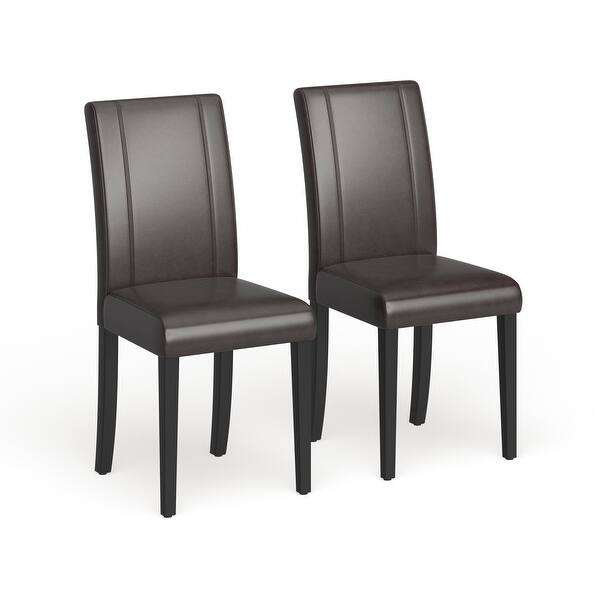 Roundhill Furniture Urban-Style Solid Wood Leatherette Small Padded ...