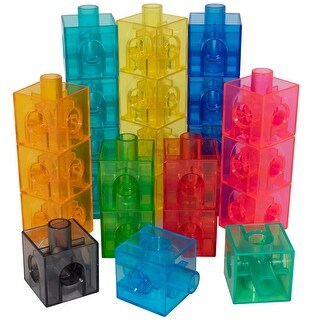 Translucent Linking Cubes - Construction Toy for Early Math - Set of ...