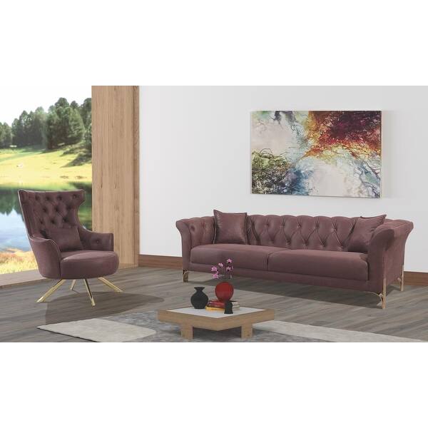 Vutro Modern One Sofa One Love Seat One Chair Living Room Set - Bed ...