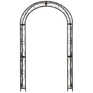 SAFAVIEH Outdoor Living Pagan Victorian Scroll Iron Arch - Bed Bath ...