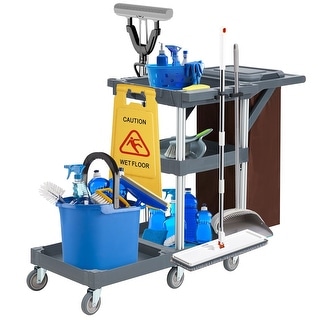 Commercial Janitorial Cleaning Cart on Wheels - Bed Bath & Beyond ...