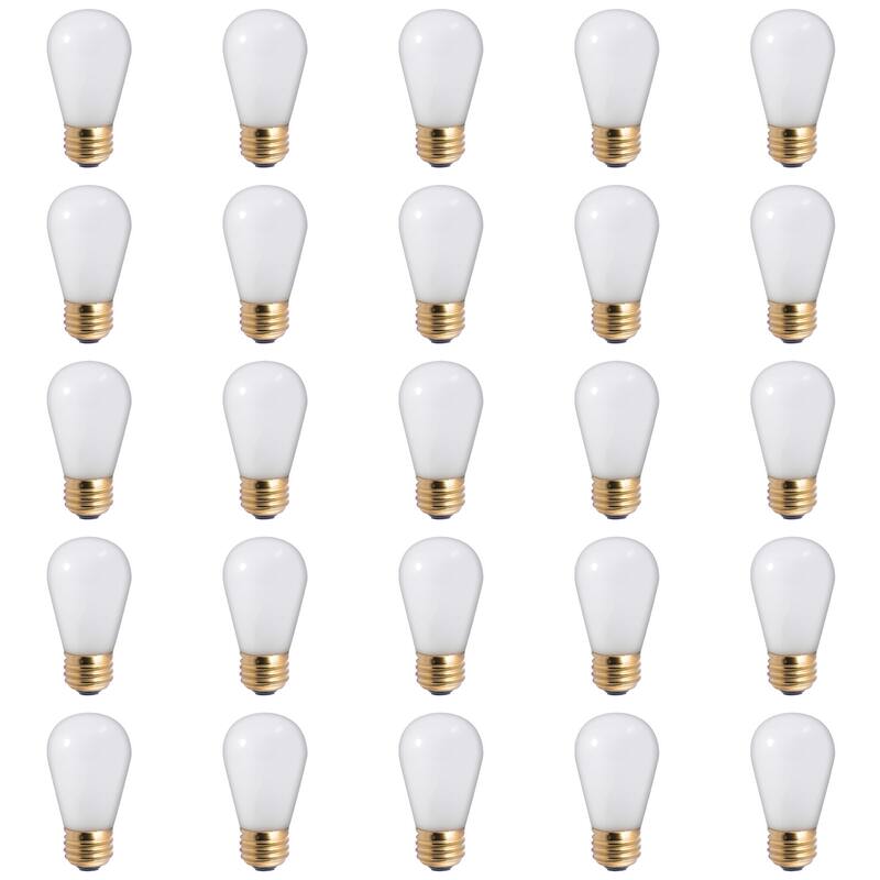 Bulbrite Pack of (25) 11 Watt Dimmable S14 Incandescent Light Bulbs ...