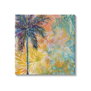Stupell Tropical Patterned Palm Canvas Wall Art Design by Megan ...