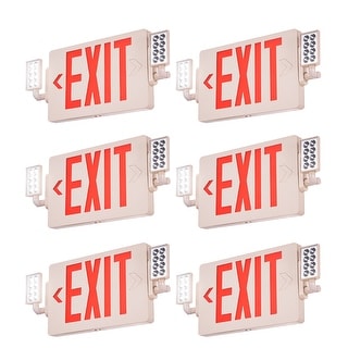 VEVOR LED Exit Sign with Emergency Lights Two Heads Emergency Exit ...