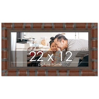 22x12 Bamboo Wood Tone Complete Wood Picture Frame with UV Acrylic ...