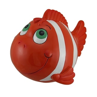 Orange and White Funny Clown Fish Coin Bank - 8 X 10.5 X 8 inches - Bed ...