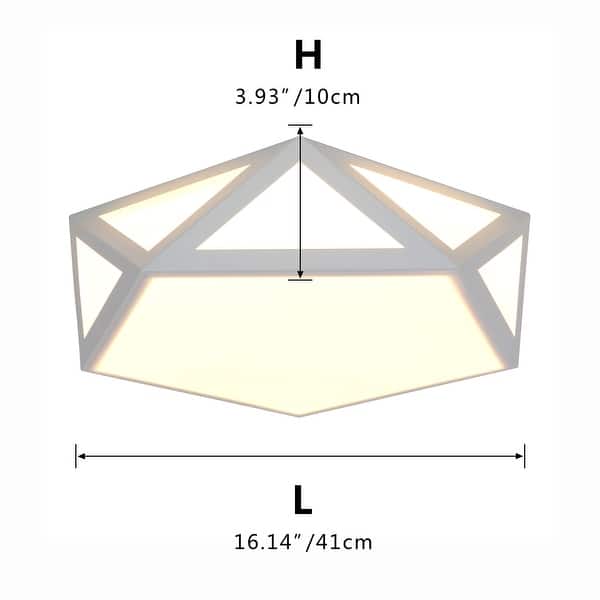 Modern Geometric LED Flush Mount Ceiling Light - Bed Bath & Beyond ...