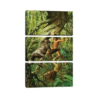 iCanvas "Tarzan Of The Apes" by Joe Jusko 3-Piece Canvas Wall Art Set ...