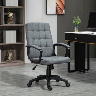 Mid Back Fabric Swivel Office Chair with Adjustable Height - Bed Bath ...