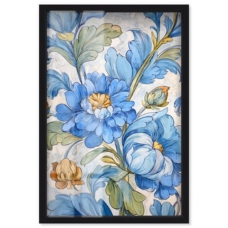 Blue Chinoiserie Flower Wall Decor Shadowbox Print by Art Remedy - Bed ...