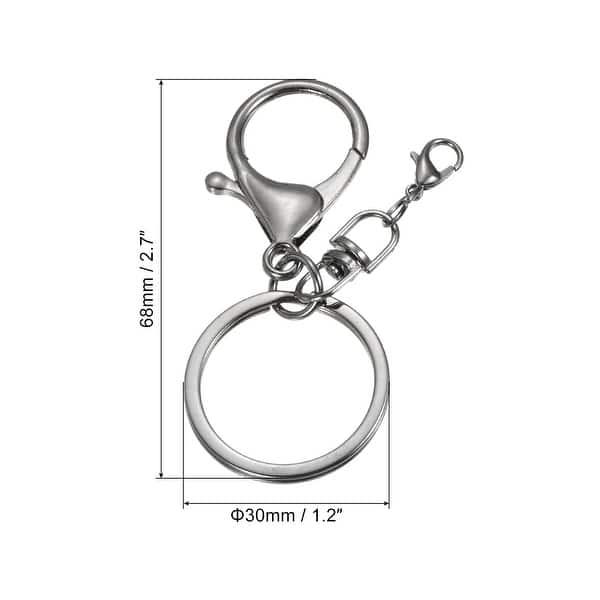 1Set Lobster Clasp Keychains Swivel Clasps Keyring Hook Clip Buckles ...