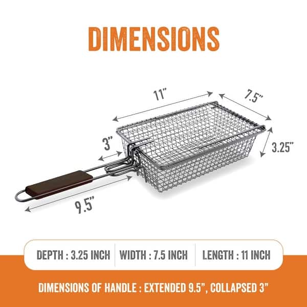 Yukon Glory Premium Grilling Basket Unique Locking Mechanism to Easily ...