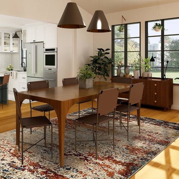 Alurea Bastia Orange Abstract Area Rug - Bed Bath & Beyond - 31917709