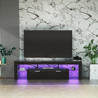 TVstandTVcabinet,EntertainmentCenter,TV console,with LEDlight belt ...