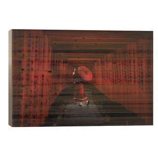 Japan Fushimi Shrine Gates With Geisha Print On Wood by Alex G Perez ...