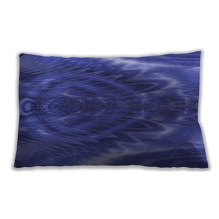 Ahgly Company Patterned Indoor-Outdoor Cobalt Blue Lumbar Throw Pillow ...