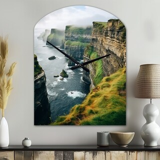 Designart - Ireland Cliffs Of Moher I - Ireland Wall Clock in ...